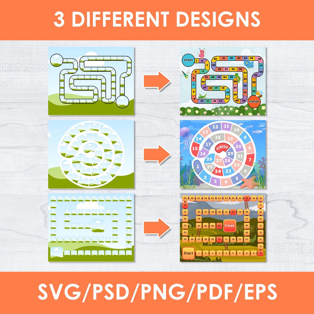 Editable Board Game Blank Templates BUNDLE, Custom Personalized DIY ...