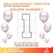 Square Number 1 Mosaic From Balloons, Marquee, One Number Template ...