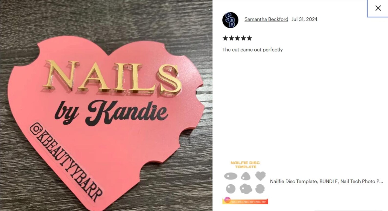 Nailfie Disc Template Bundle: Photo Prop (SVG, PNG, Canva, Cricut) - Etsy