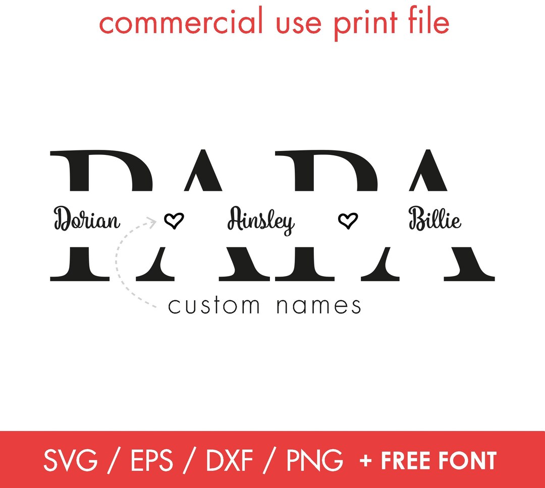 Editable, PAPA Split Name Frame, Monogram, Custom, Dad T-shirt Svg ...