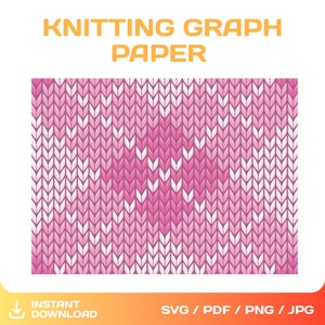Knitting Stitch Graph Paper Template, Knit Stockinette, Colorwork ...
