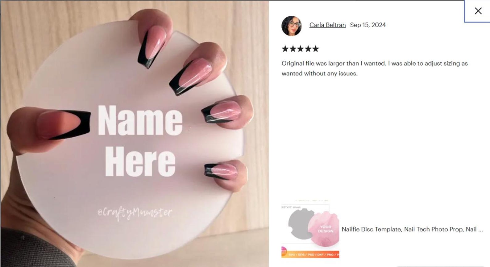 Nailfie Disc Template Bundle: Photo Prop (SVG, PNG, Canva, Cricut) - Etsy