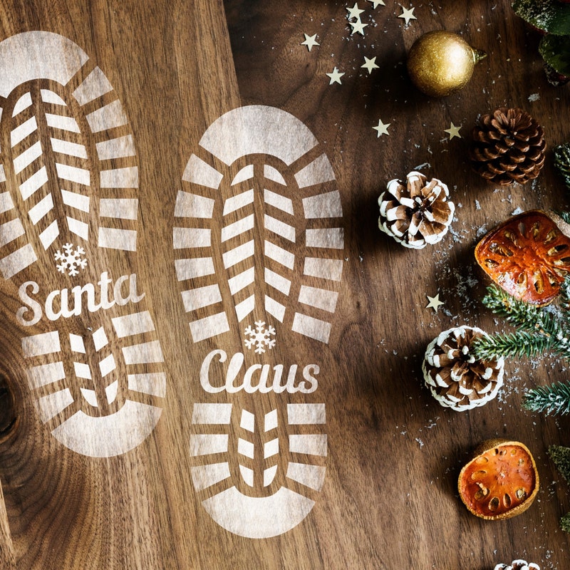 Santa Footprint Laser Cut File - Etsy