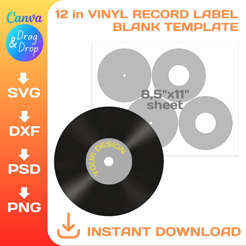 Vinyl Record Labels - Etsy