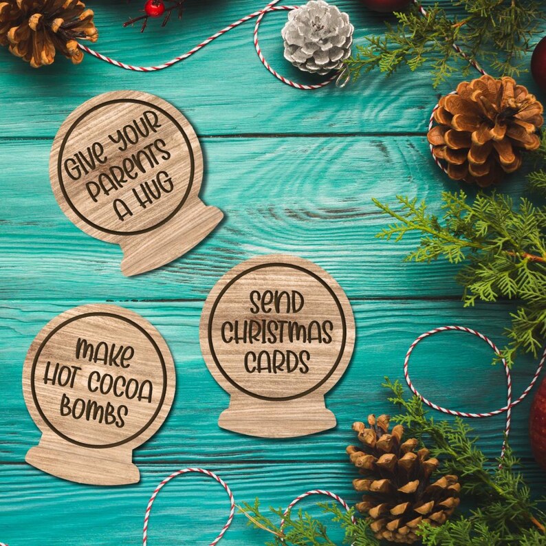 70 Christmas Activity Tokens SVG, Bundle, Christmas Bucket List Tokens ...
