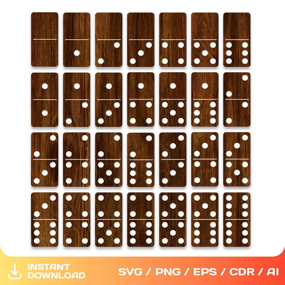 Dominoes Svg, Bundle, Cut Files, Domino Svg, Clip Art, Instant Download ...