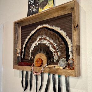 Barn Wood Shadow Box Fan Display - Etsy