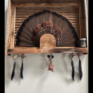Barn Wood Shadow Box Fan Display - Etsy