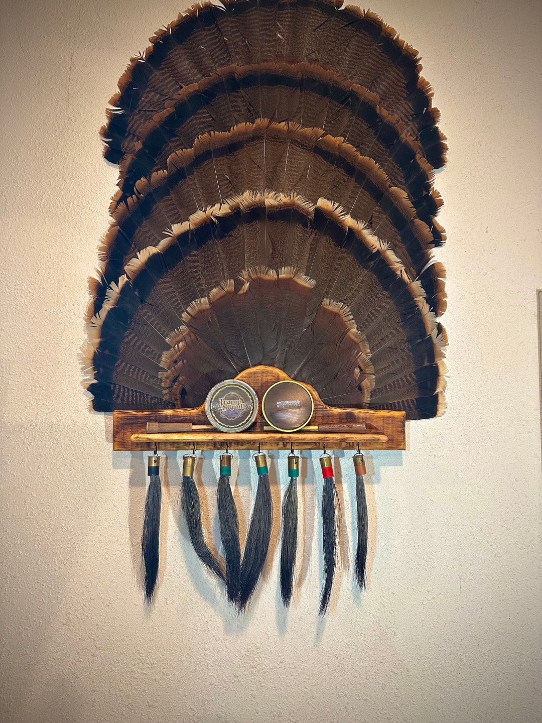Multi Beard Turkey Fan Display WITH SHELF - Etsy