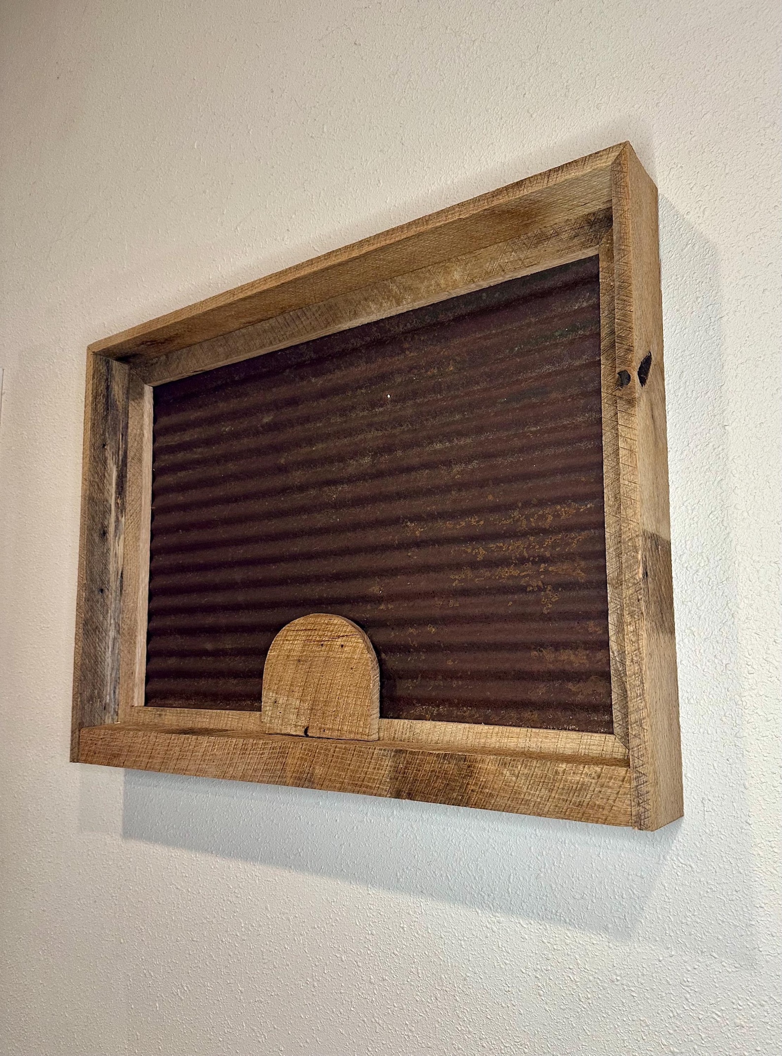 Barn Wood Shadow Box Fan Display - Etsy
