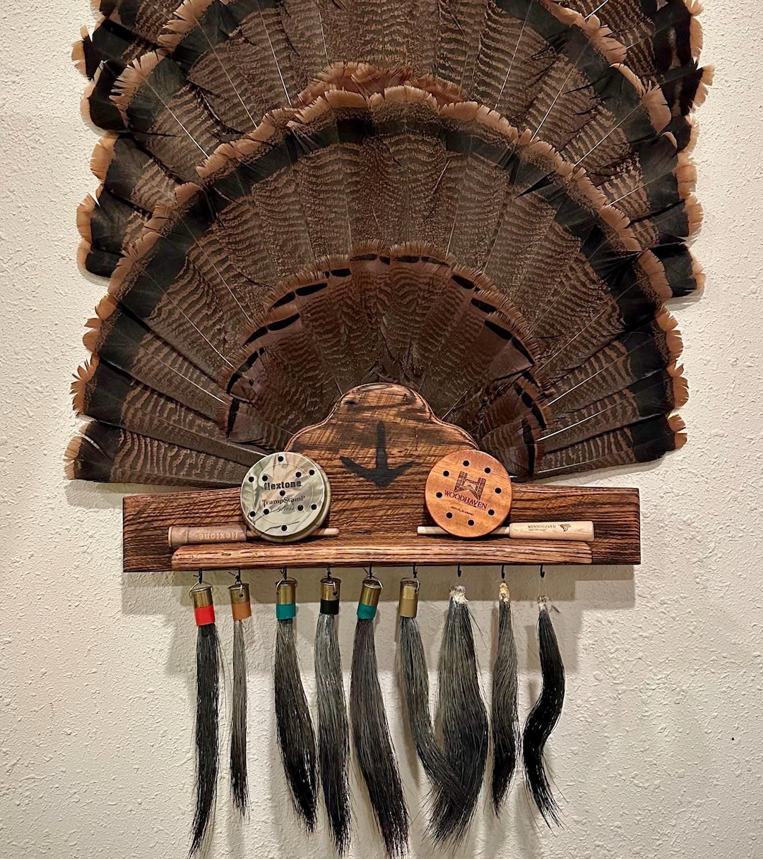 Multi Beard Turkey Fan Display WITH SHELF - Etsy