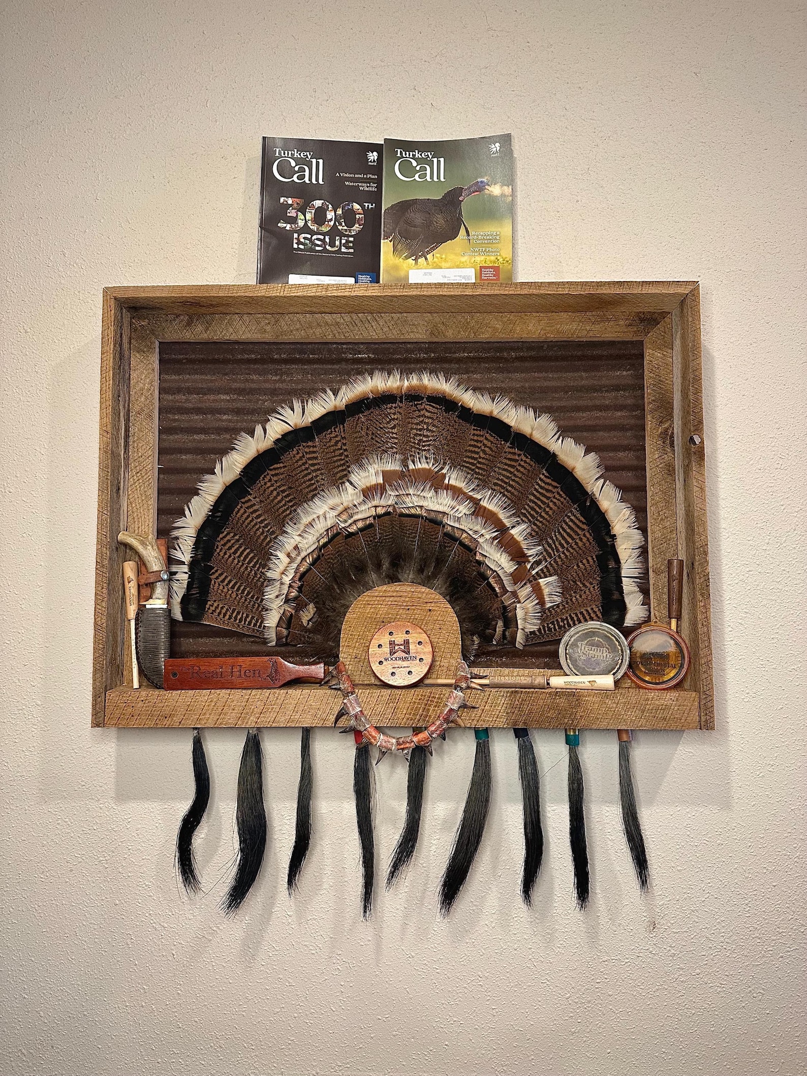 Barn Wood Shadow Box Fan Display - Etsy