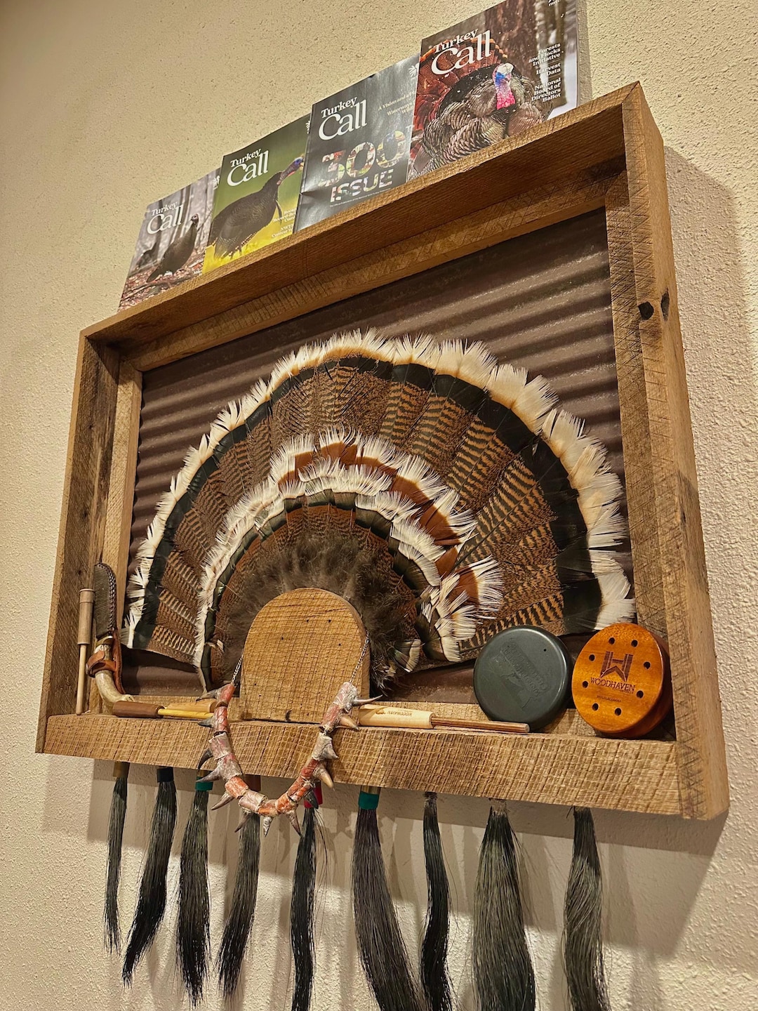 Barn Wood Shadow Box Fan Display - Etsy