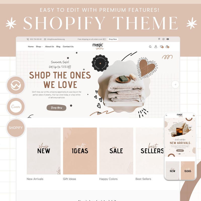 Shopify Website Templates - Etsy