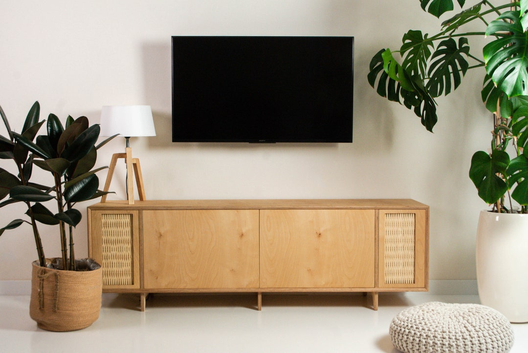 Plywood Sideboard/tv Stand/media/cabinet Console/tv Storage Console ...