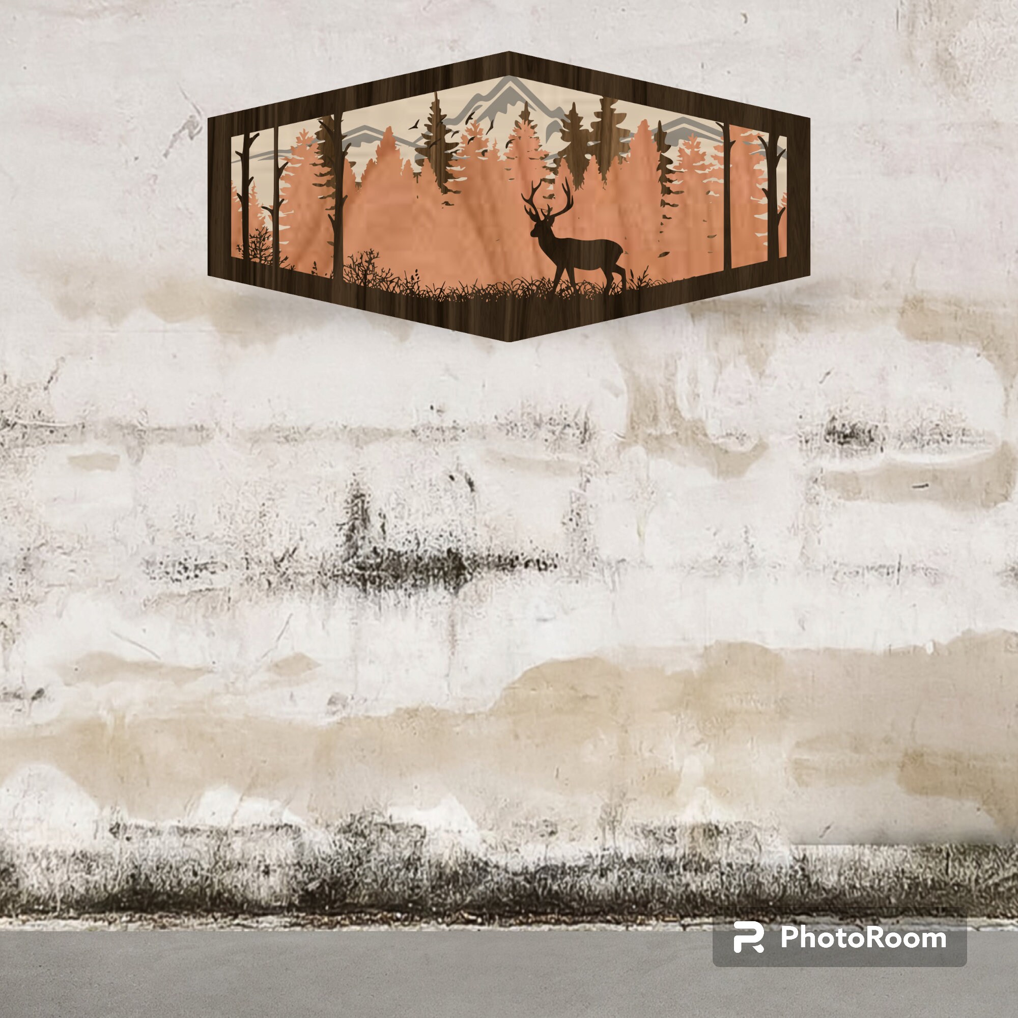 5 Layer Deer Landscape, Laser Cut File, SVG, PNG, Lightburn, Wall Art ...