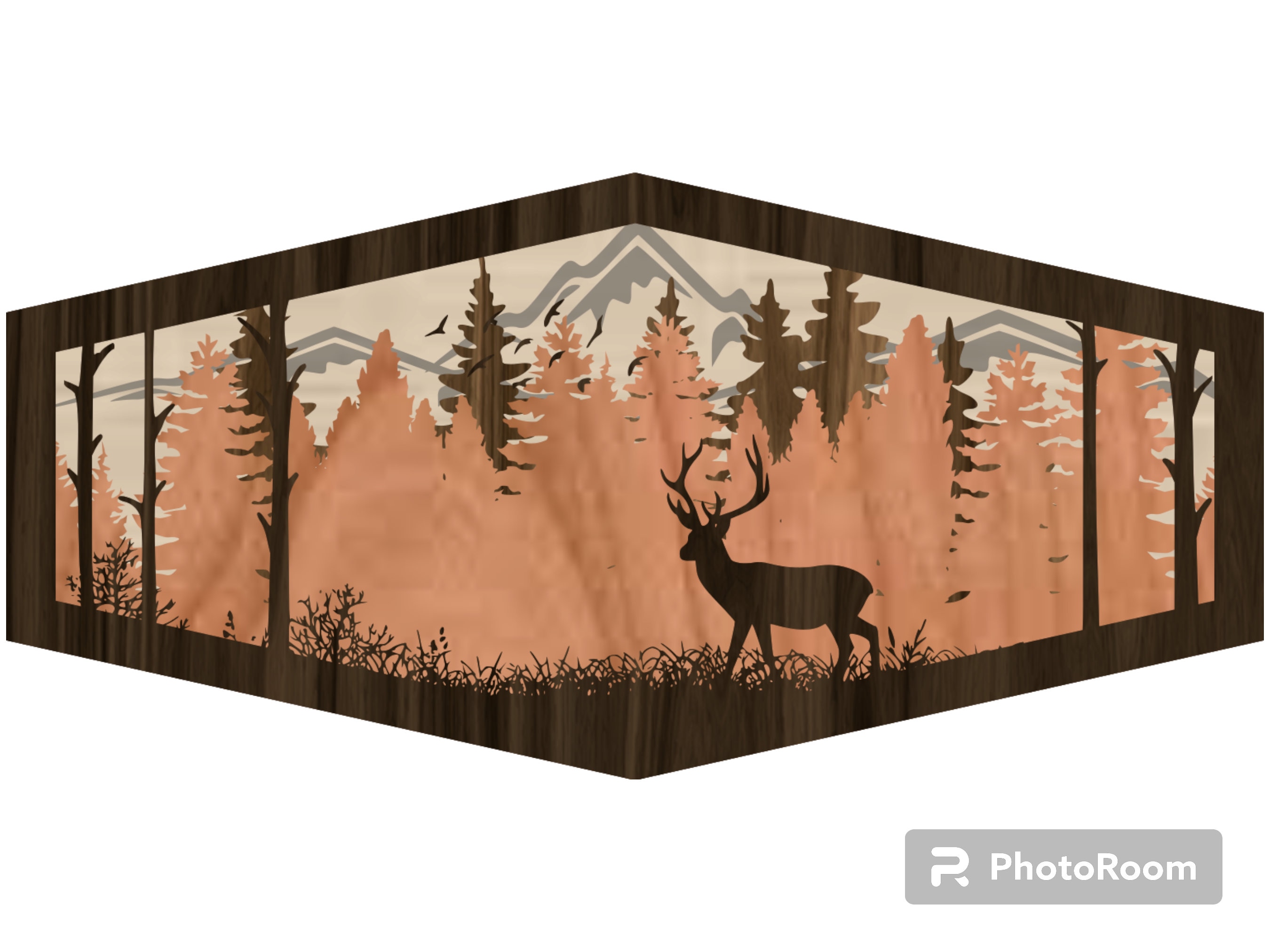 5 Layer Deer Landscape, Laser Cut File, SVG, PNG, Lightburn, Wall Art ...