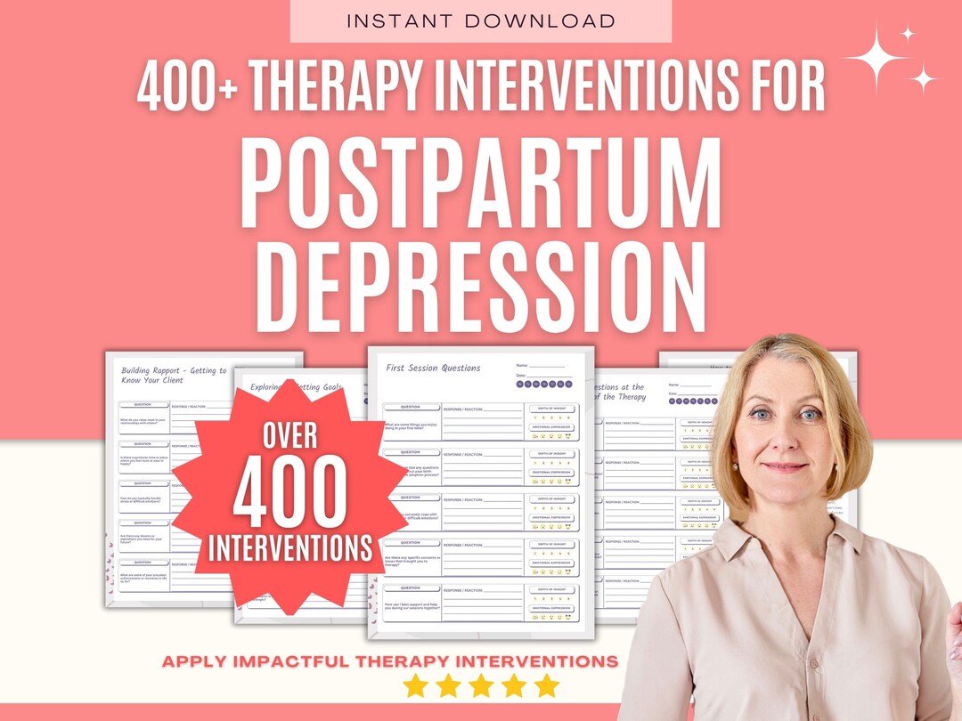 Postpartum Depression Therapy Interventions Counseling - Etsy