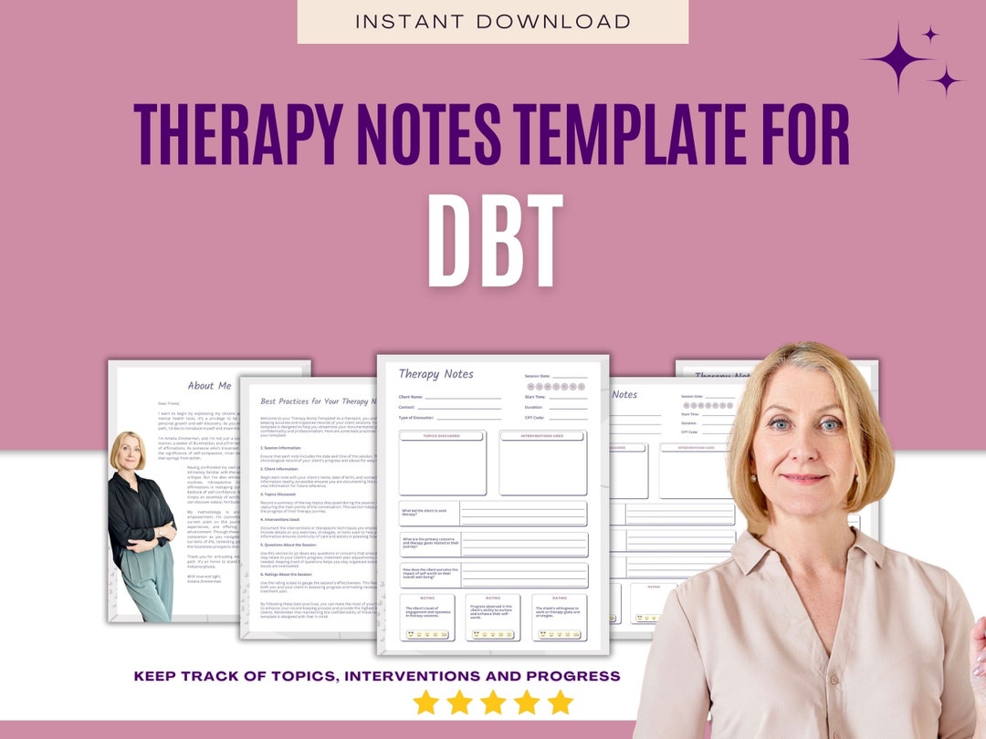 Dialectic Behavior Therapy DBT Therapy Notes Template - Etsy