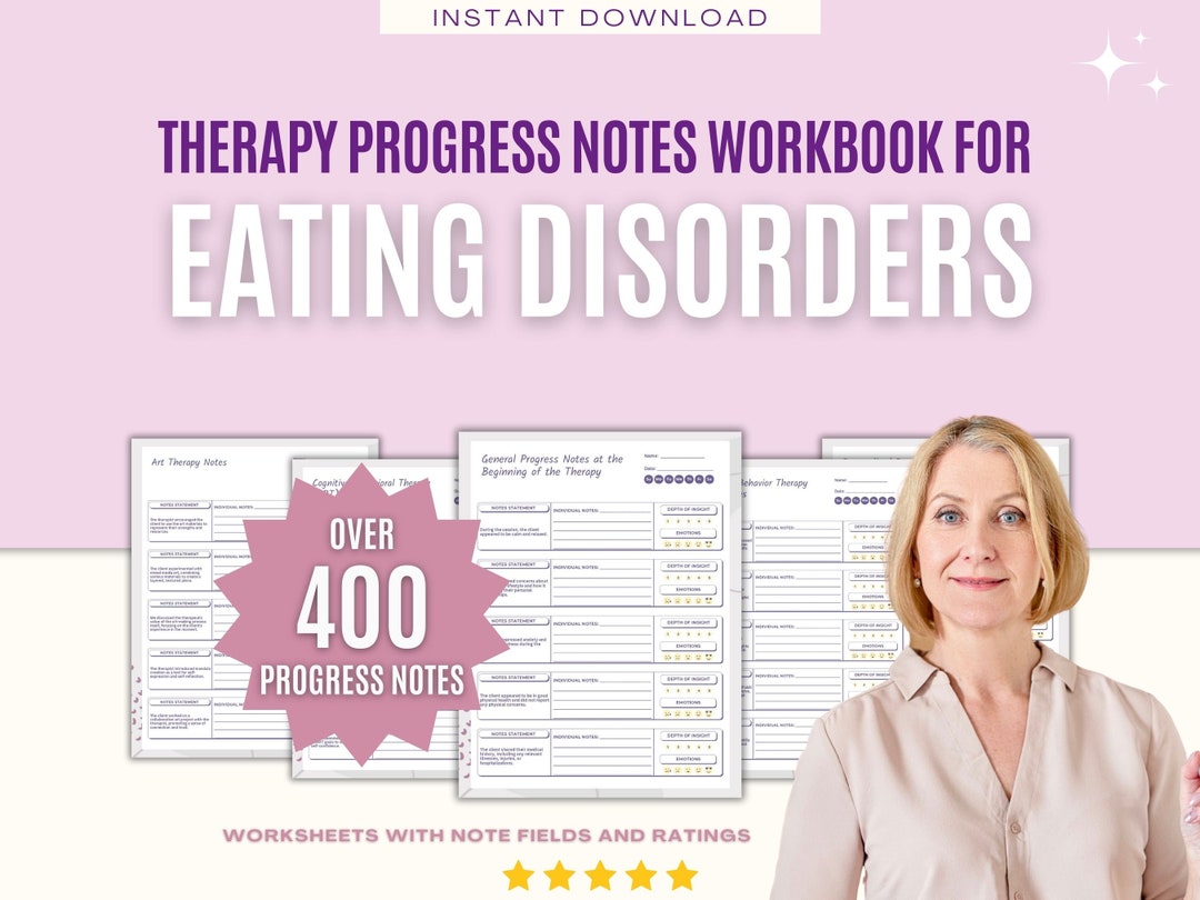 Eating Disorders Therapy Progress Note Statements Workbook - Etsy