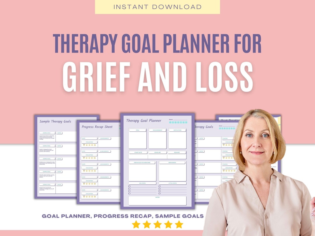 Grief and Loss Therapy Goal Planner Goals & Objectives - Etsy