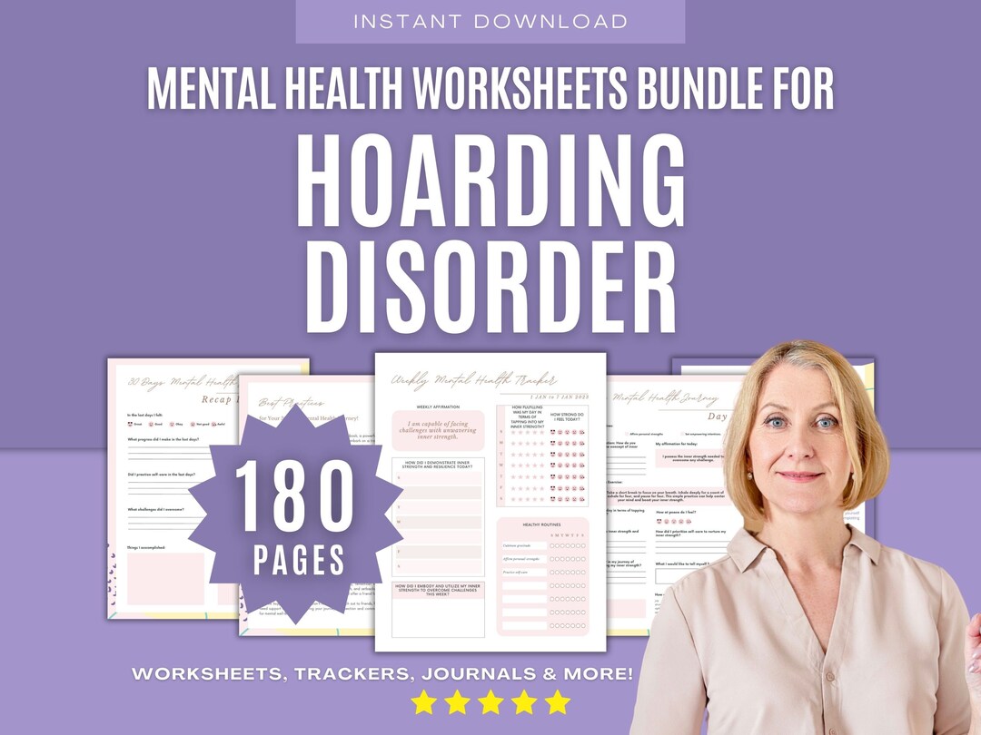 Hoarding Disorder Mental Health Worksheets Bundle 180 Pages - Etsy
