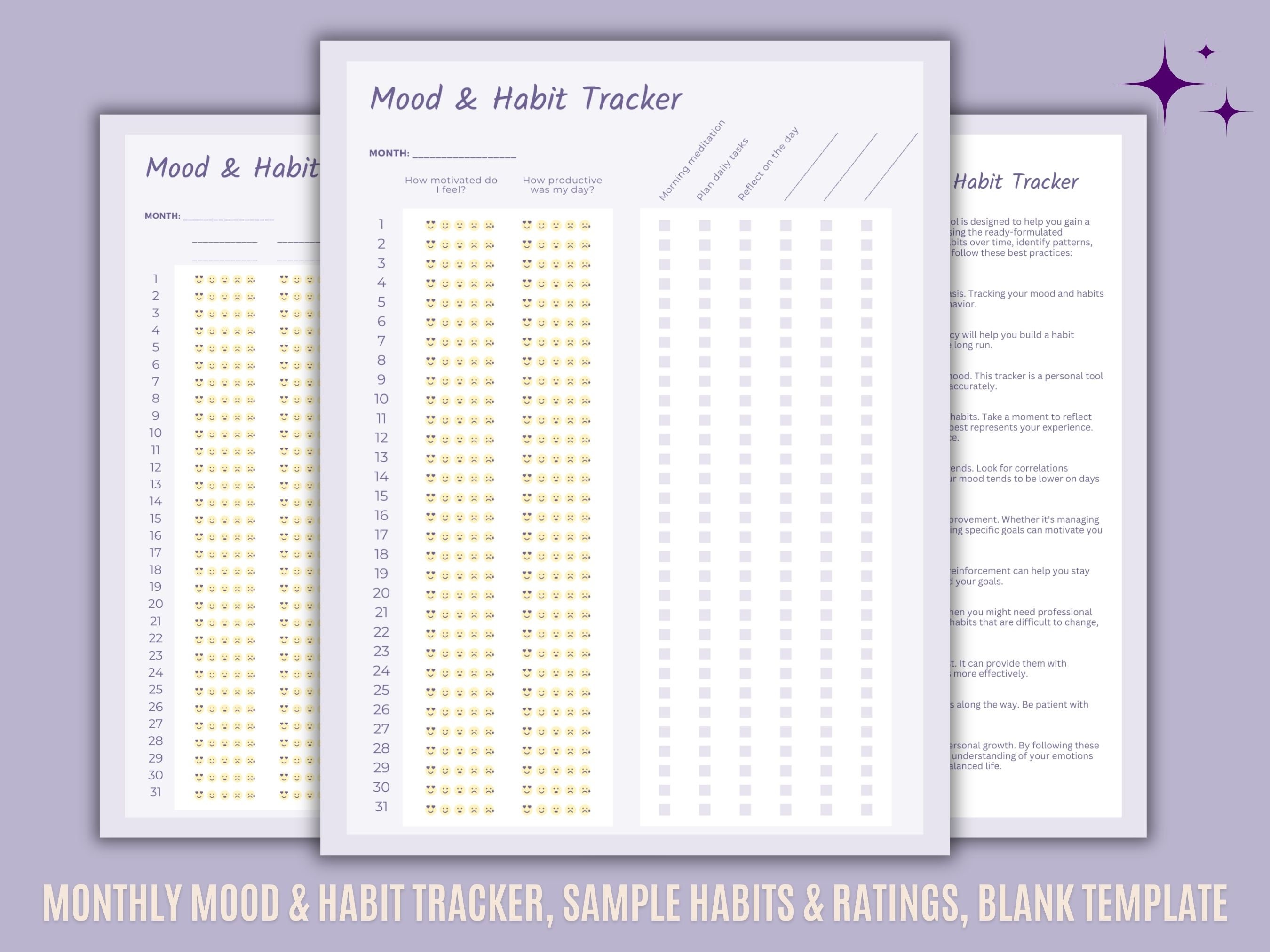 Conduct Disorder Mood & Habit Tracker Monthly Tracker - Etsy