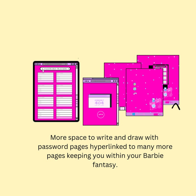 Barbie Aesthetic Planner, Instant Download. 2024 Calendar, Mood ...