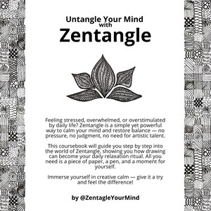 Zentangle Workbook for Beginners, A Digital Guide to Mindful Doodling ...