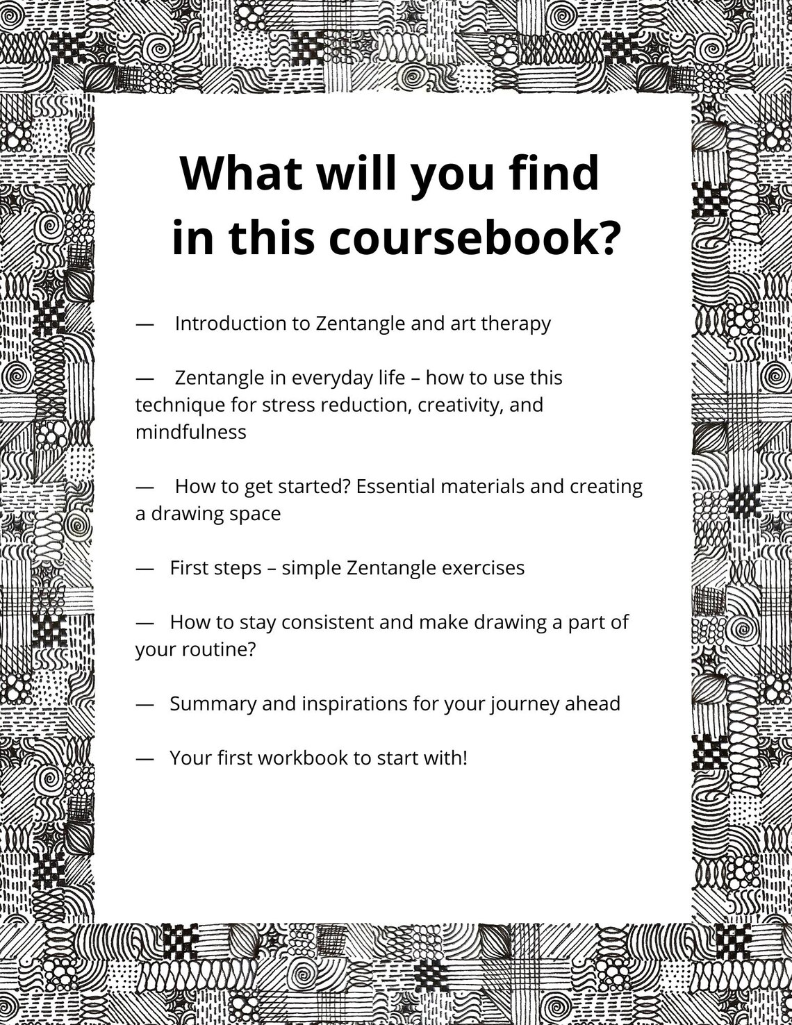 Zentangle Workbook for Beginners, A Digital Guide to Mindful Doodling ...