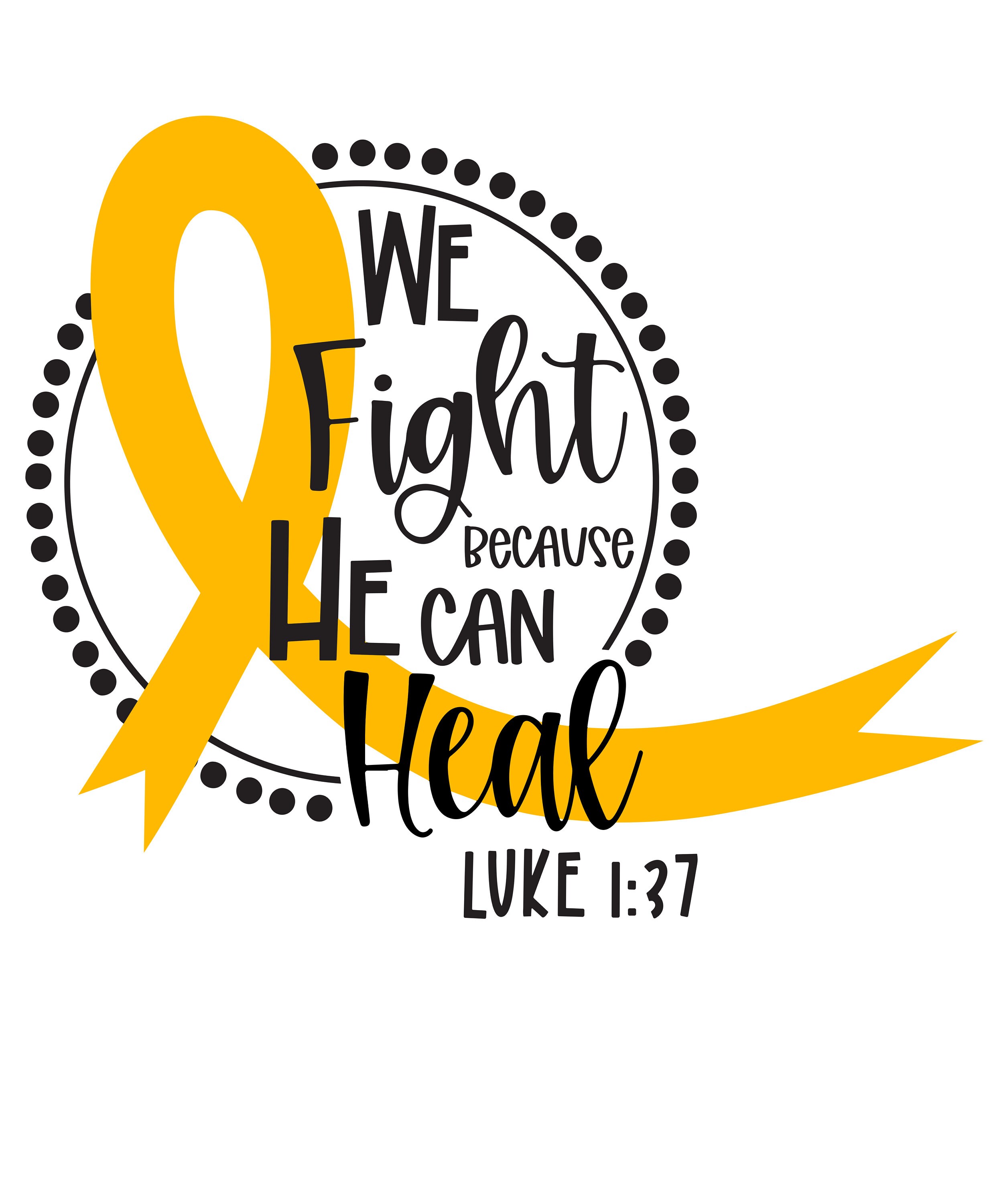 Heal Cancer Childhood Cancer Awareness Png He Can Heal - Etsy
