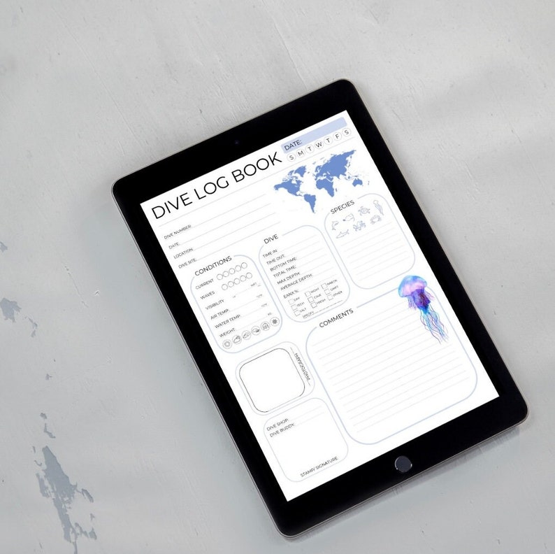 Digital Dive Log Book - Etsy