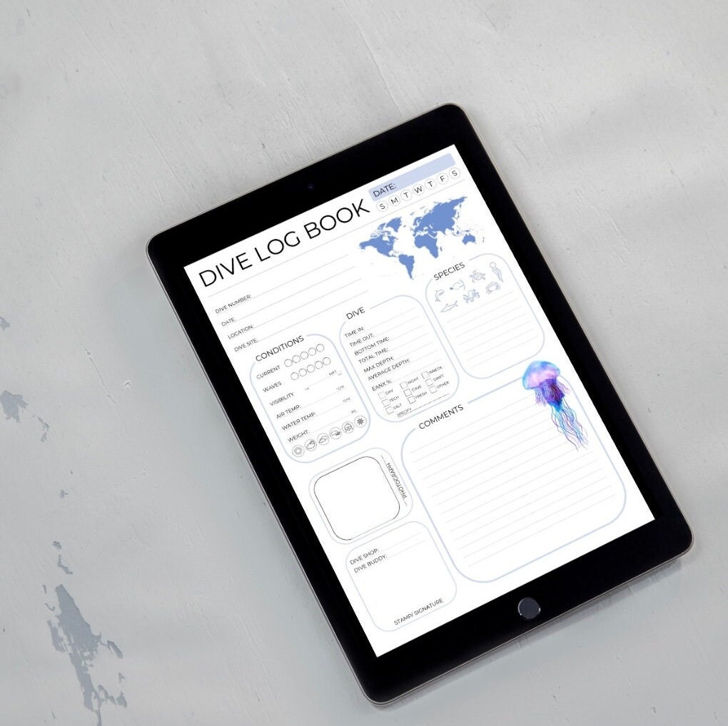 Digital Dive Log Book - Etsy