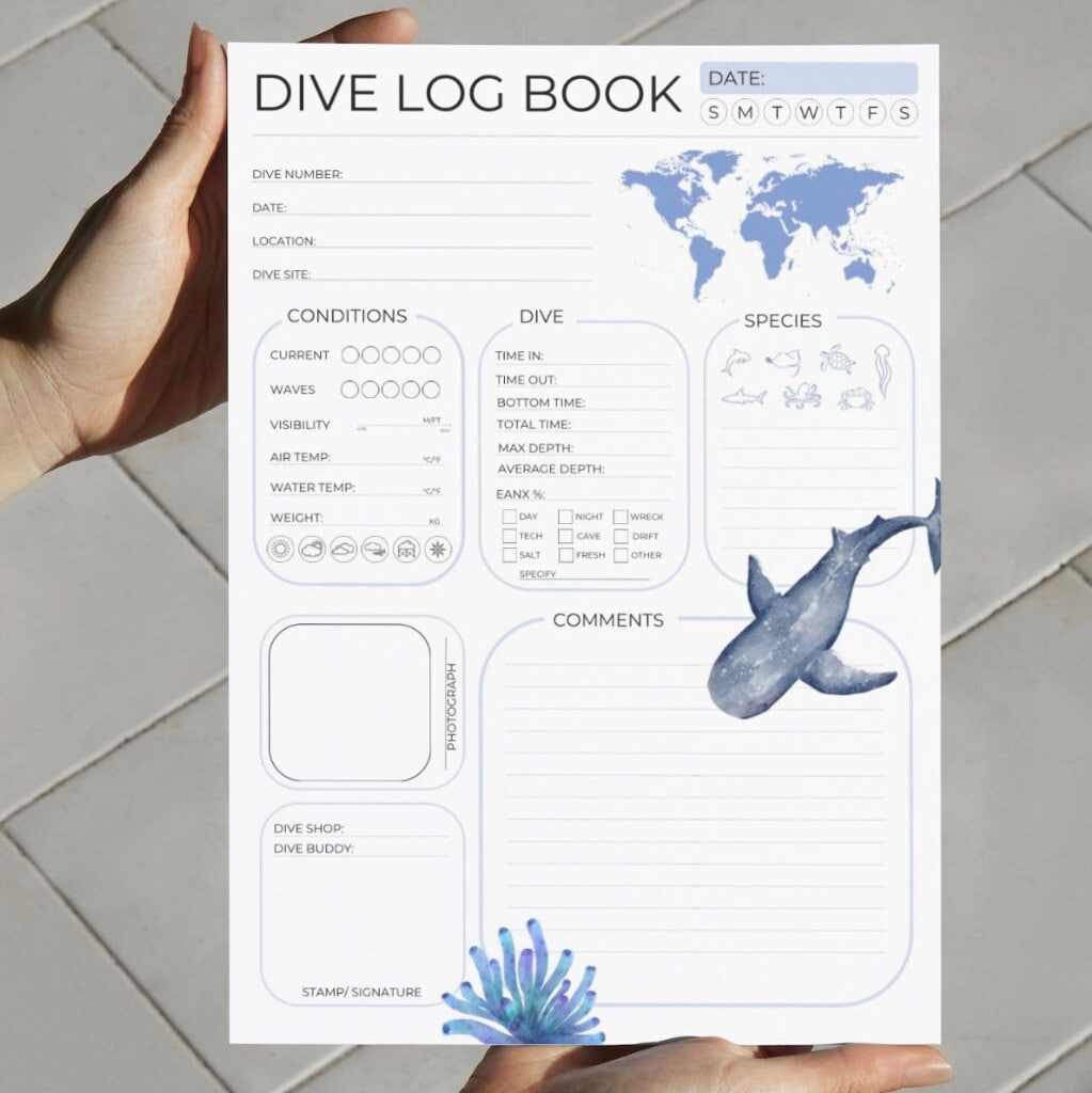 Digital Dive Log Book - Etsy