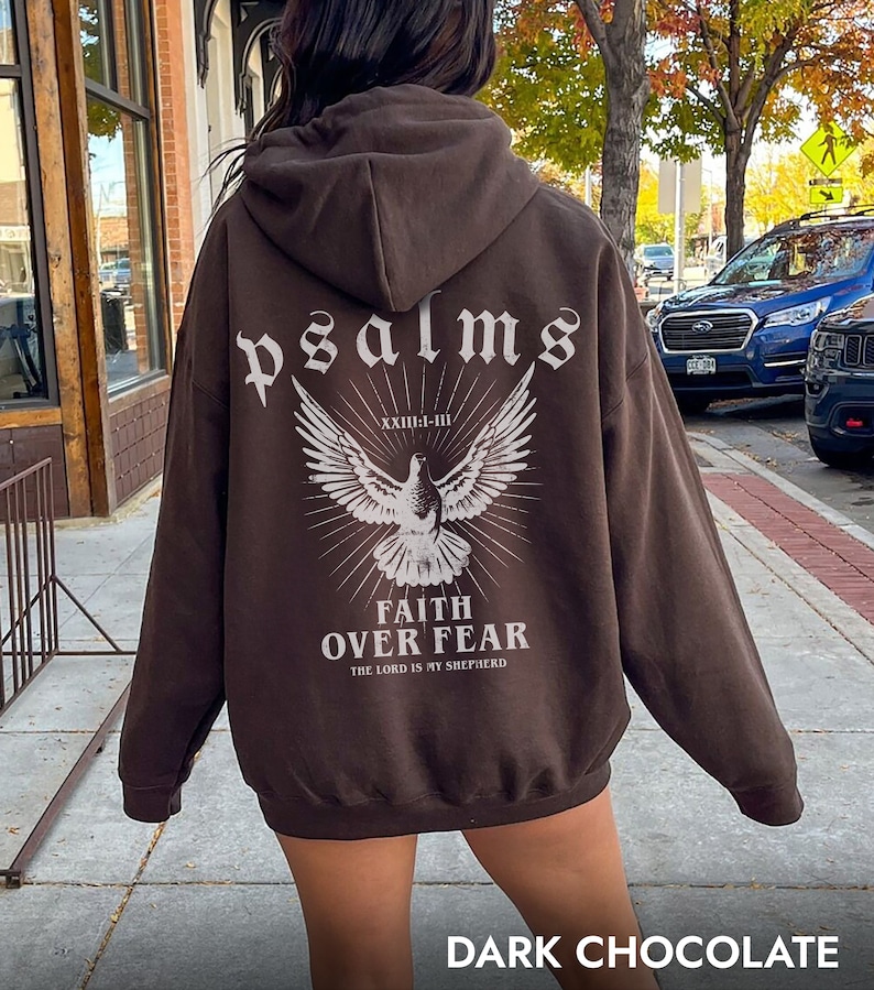 Christian Streetwear Faith Over Fear Hoodie Bible Verse Hoodie ...