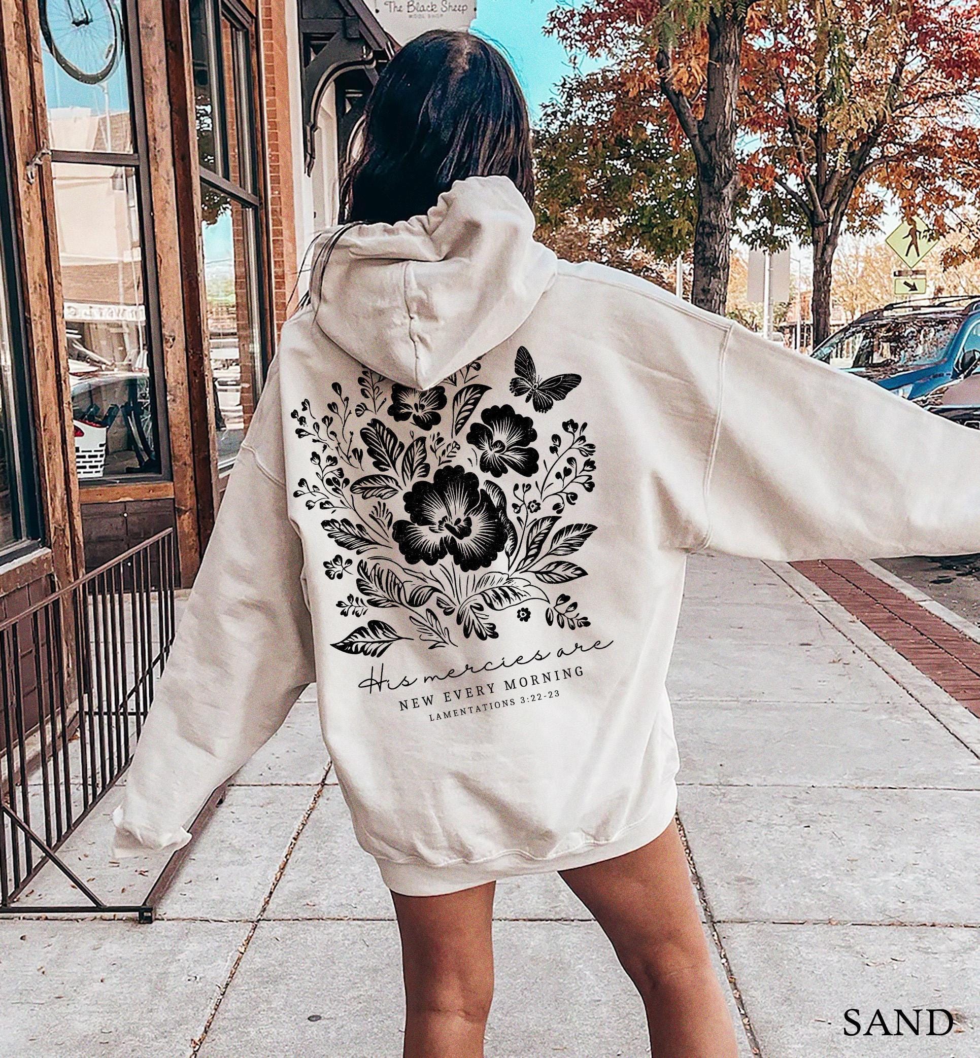 Christian Hoodie Floral Hoodie Jesus Hoodie Christian Clothes Christian ...