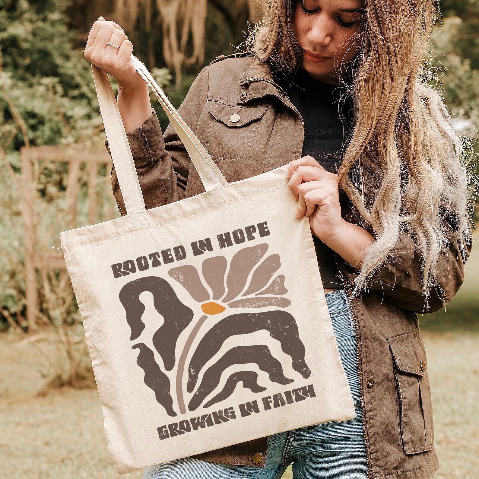 Christian Tote Bag Christian Tote Bags Floral Tote Church Bag Gardening ...