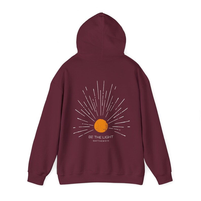 Christian Hoodie Be the Light Sunset Hoodie Christian Streetwear ...