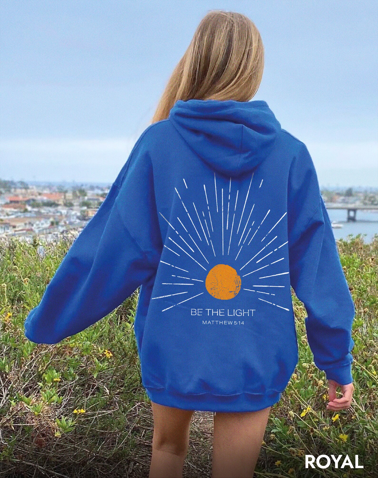 Christian Hoodie Be the Light Sunset Hoodie Christian Streetwear ...