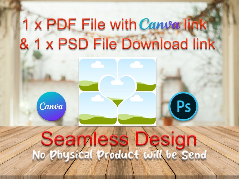 Heart Shaped Design Five Photo Tumbler for Family, Seamless Design ...