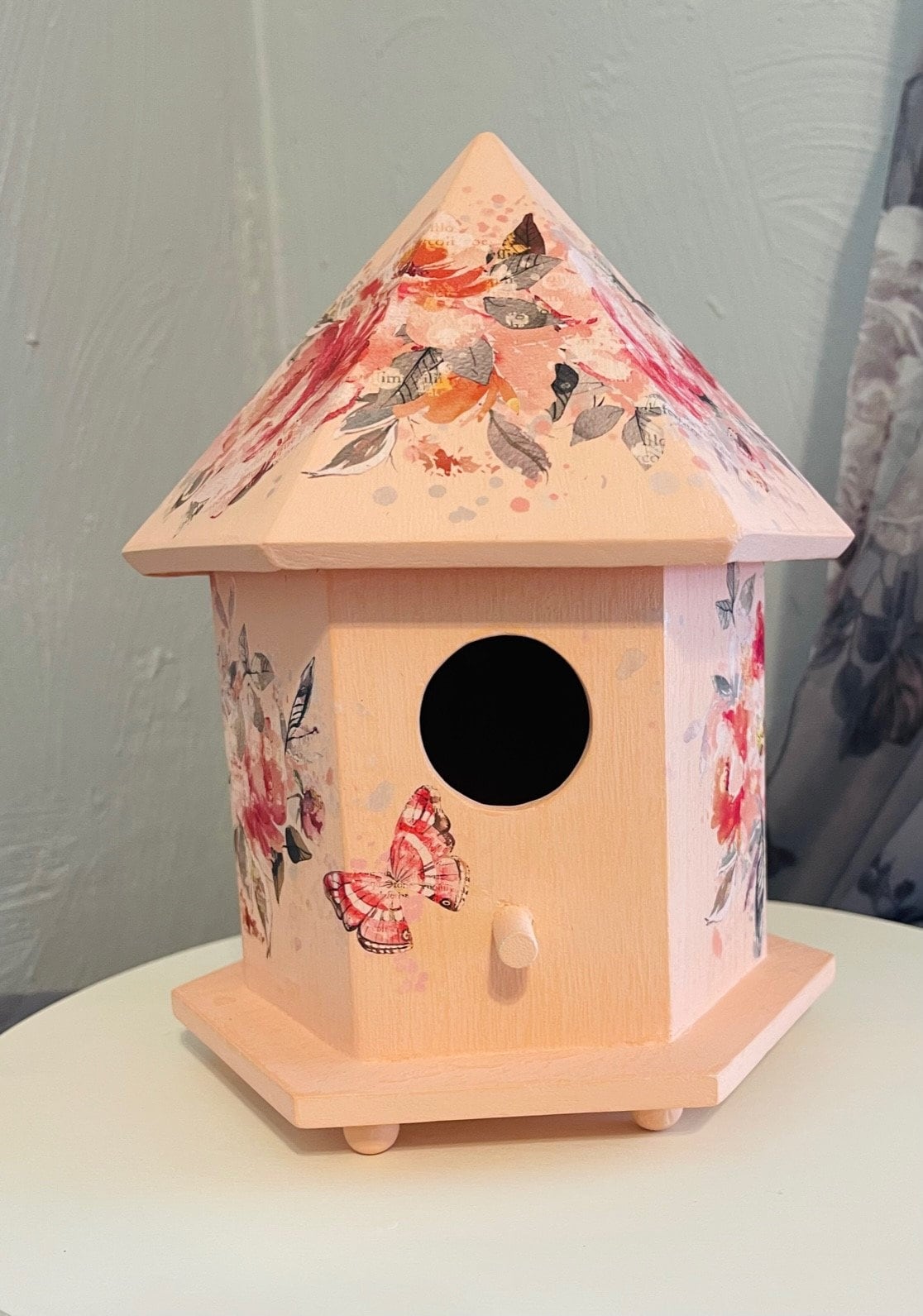 Blush Pink Country Chic Birdhouse - Etsy