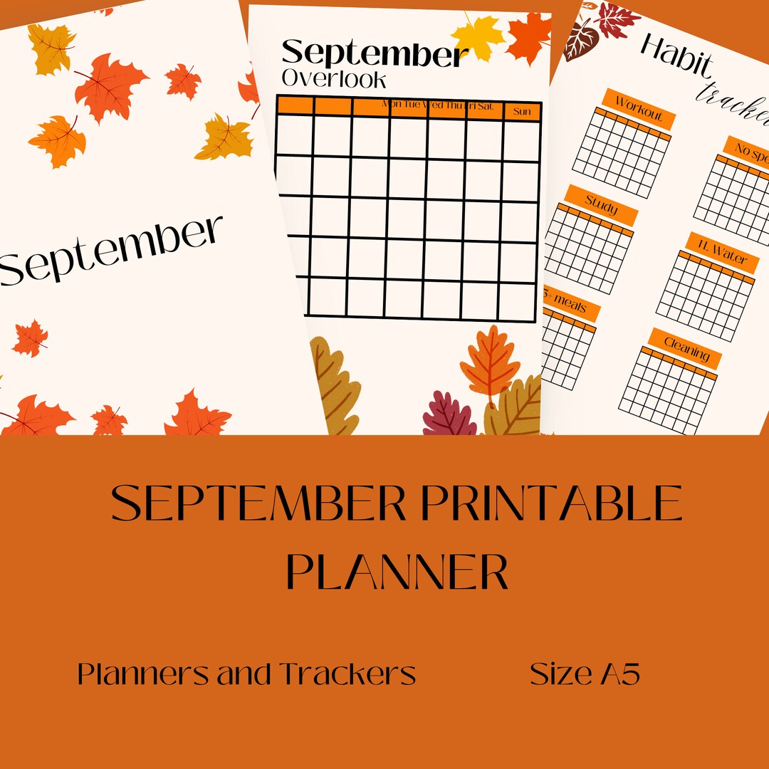 Digital Bullet Journal Aesthetic, September Month Autumn Theme ...