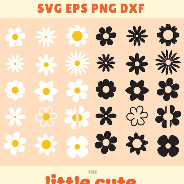 Flower Shapes Svg - Etsy