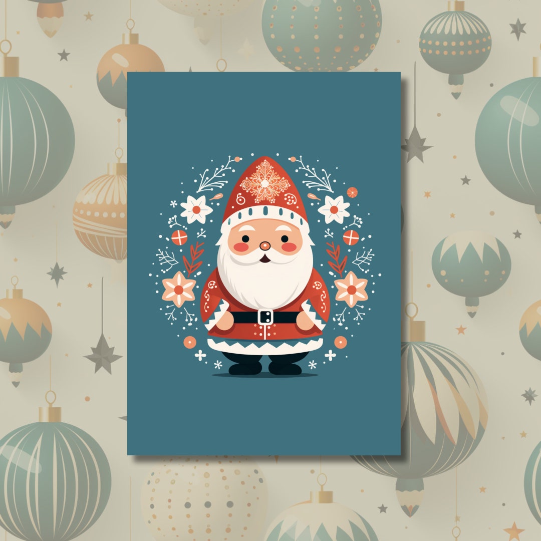 Scandinavian Christmas Cards, Digital Design, Instant Download for ...