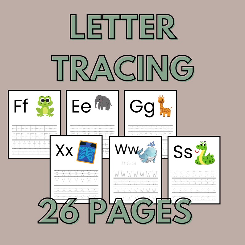 Preschool Alphabet Learning Bundle, Letter Tracing, Number Tracing ...