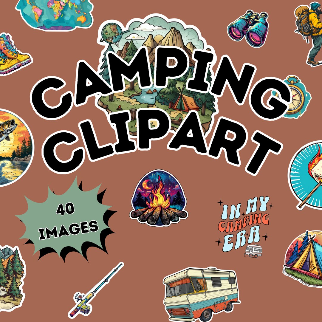 40 Images Camping Clipart, PNG, SVG Clipart, High Resolution for ...