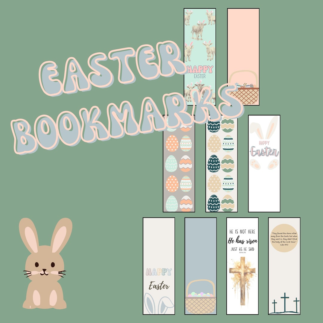Easter Printable Bookmark, Printable Designs, Digital Instant Download ...