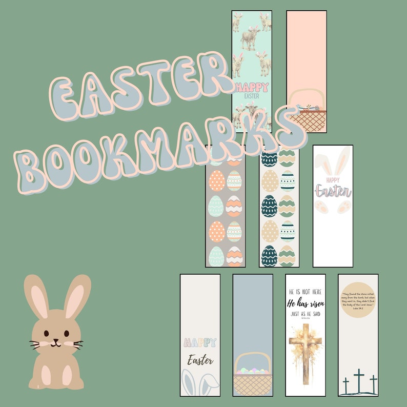Easter Printable Bookmark, Printable Designs, Digital Instant Download ...