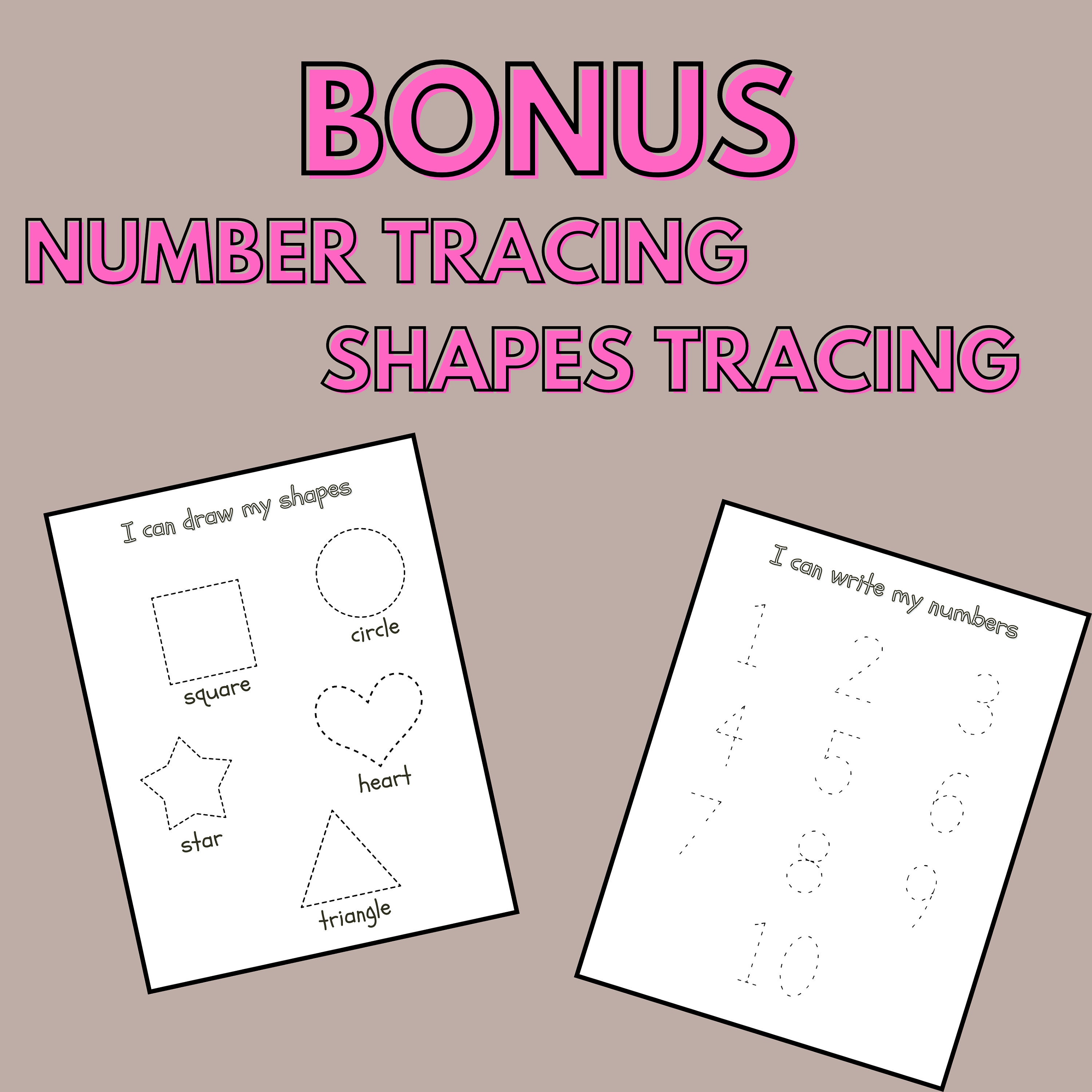Preschool Alphabet Learning Bundle, Letter Tracing, Number Tracing ...