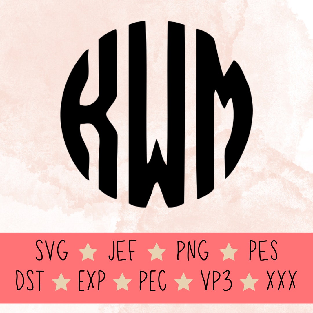 Personalized Circle Monogram SVG,PNG for Crafting, Apparel, Digital ...